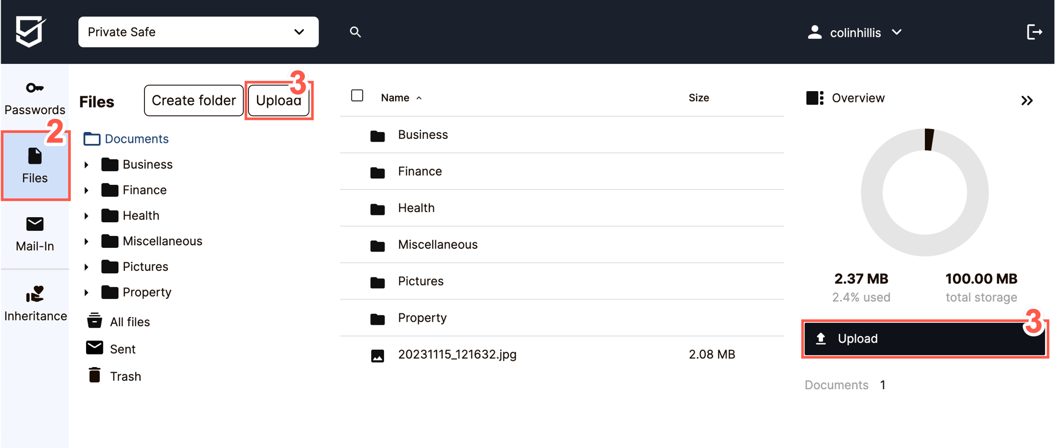 Adding Files to SecureSafe
