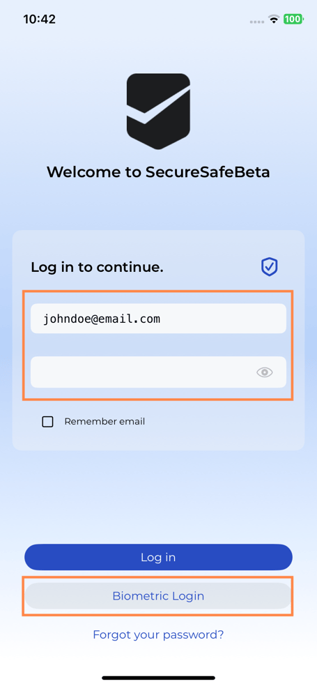 SecureSafe Mobile App: How to login?