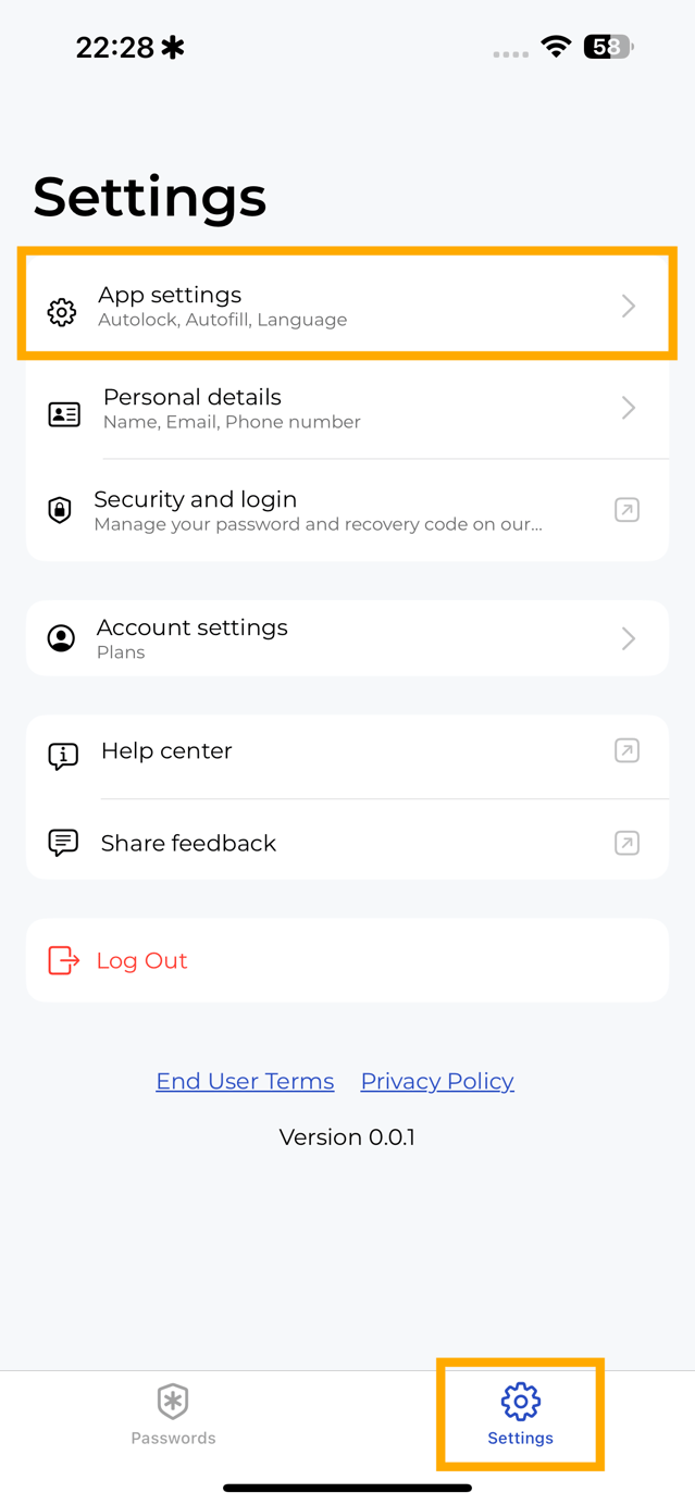 SecureSafe Pass Mobile App: Autofill on iOS