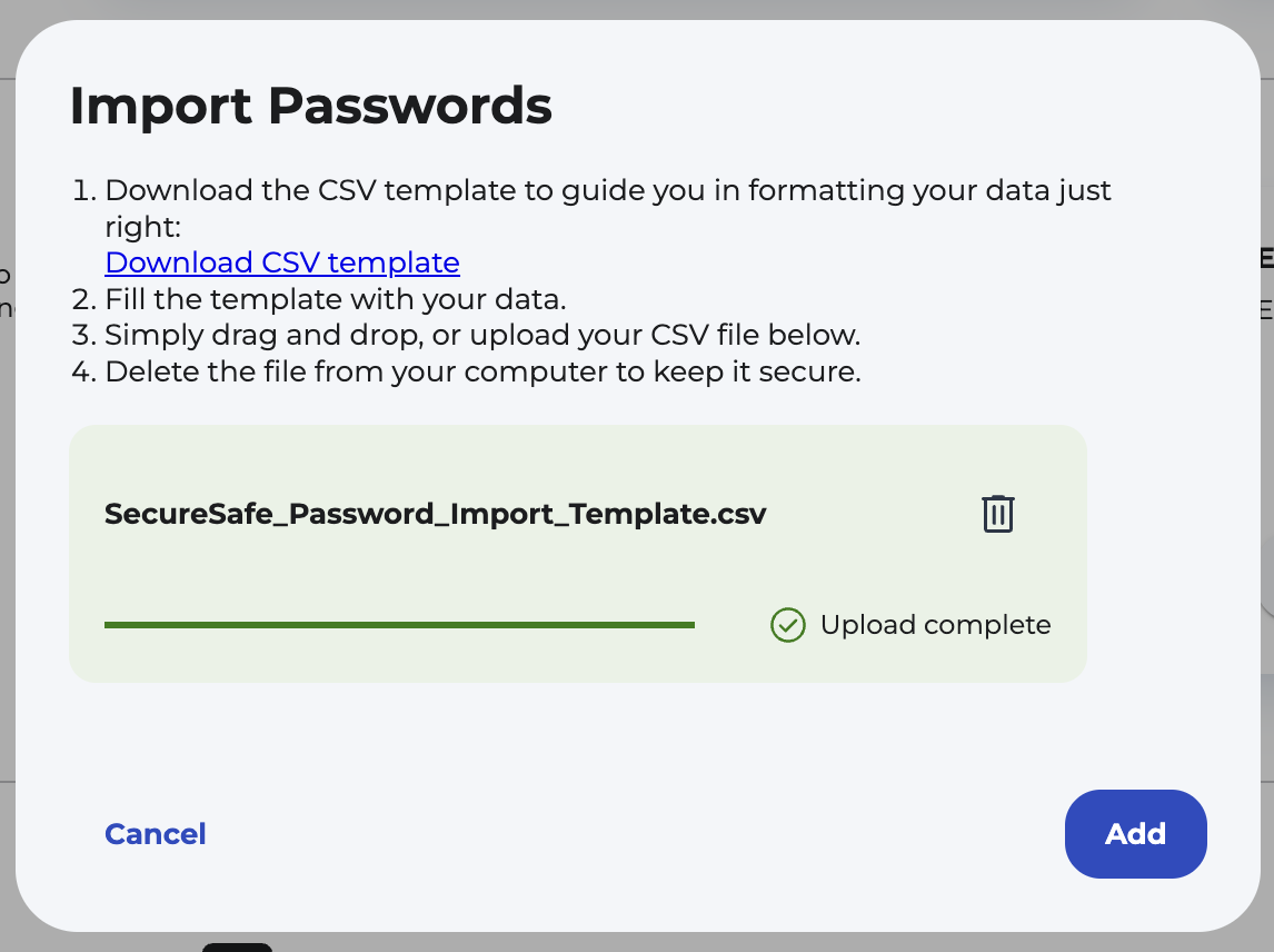 Import Passwords: How to import passwords to SecureSafe Pass?