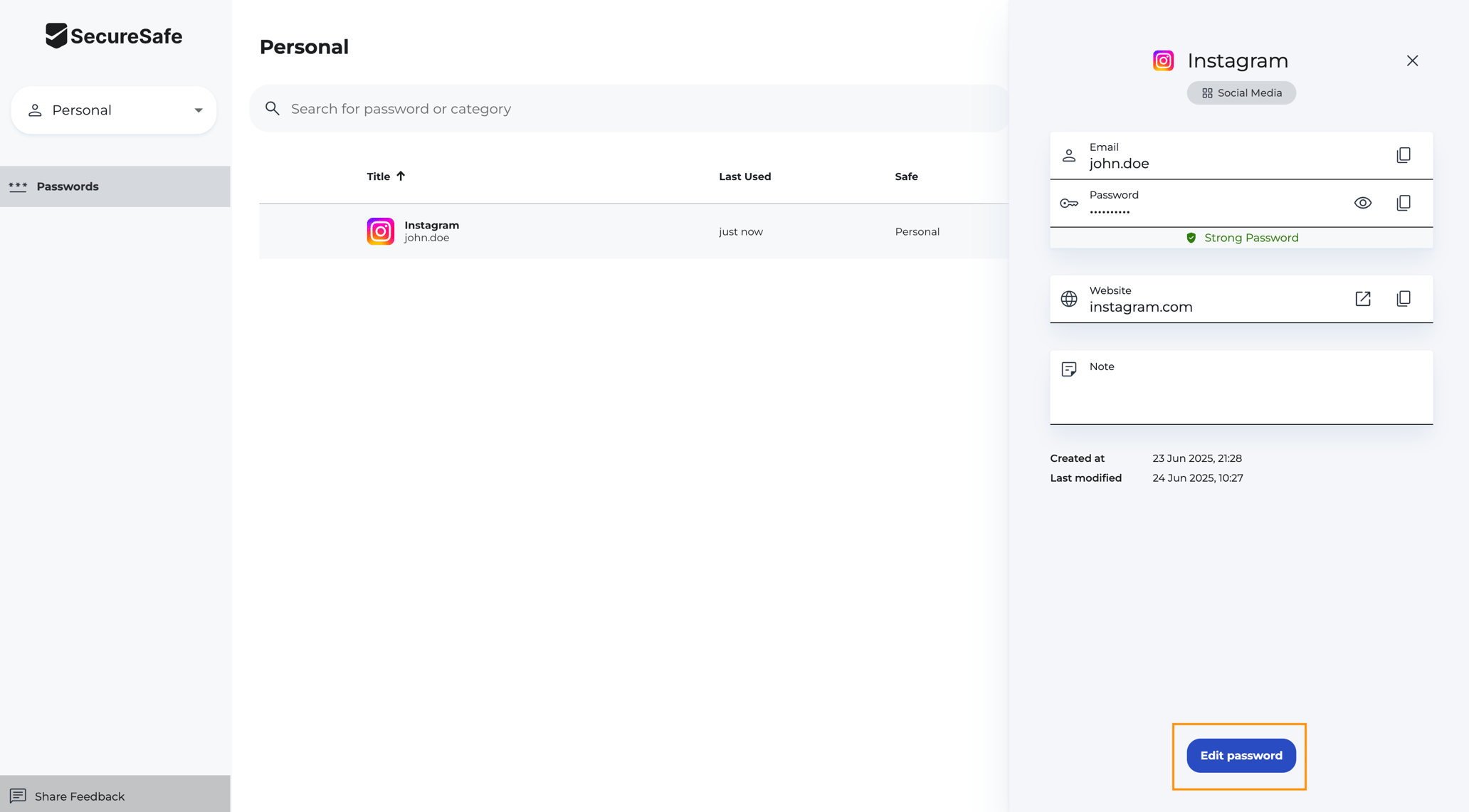 Categories: How to create and manage password categories?
