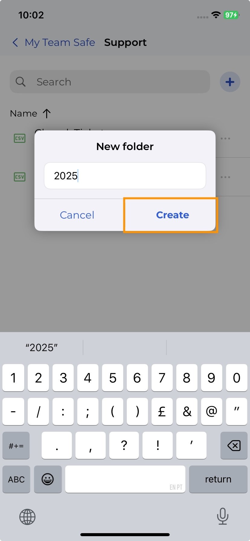 SecureSafe File - Mobile: Navigation your Files and Folders