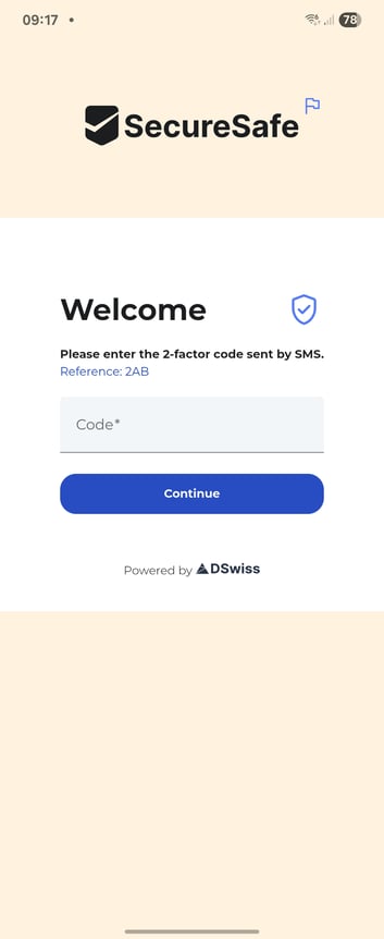 SecureSafe Mobile App: How to login?