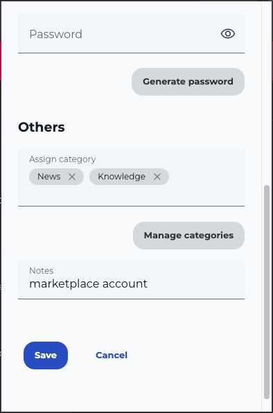 SecureSafe Pass Browser Extension: Add Password